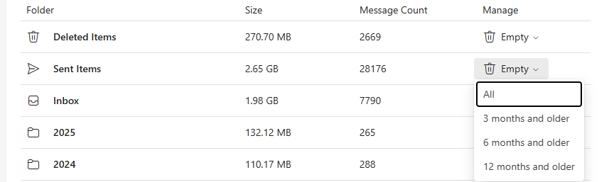 Outlook - Clearing out old emails and managing your storage – Watergate ...